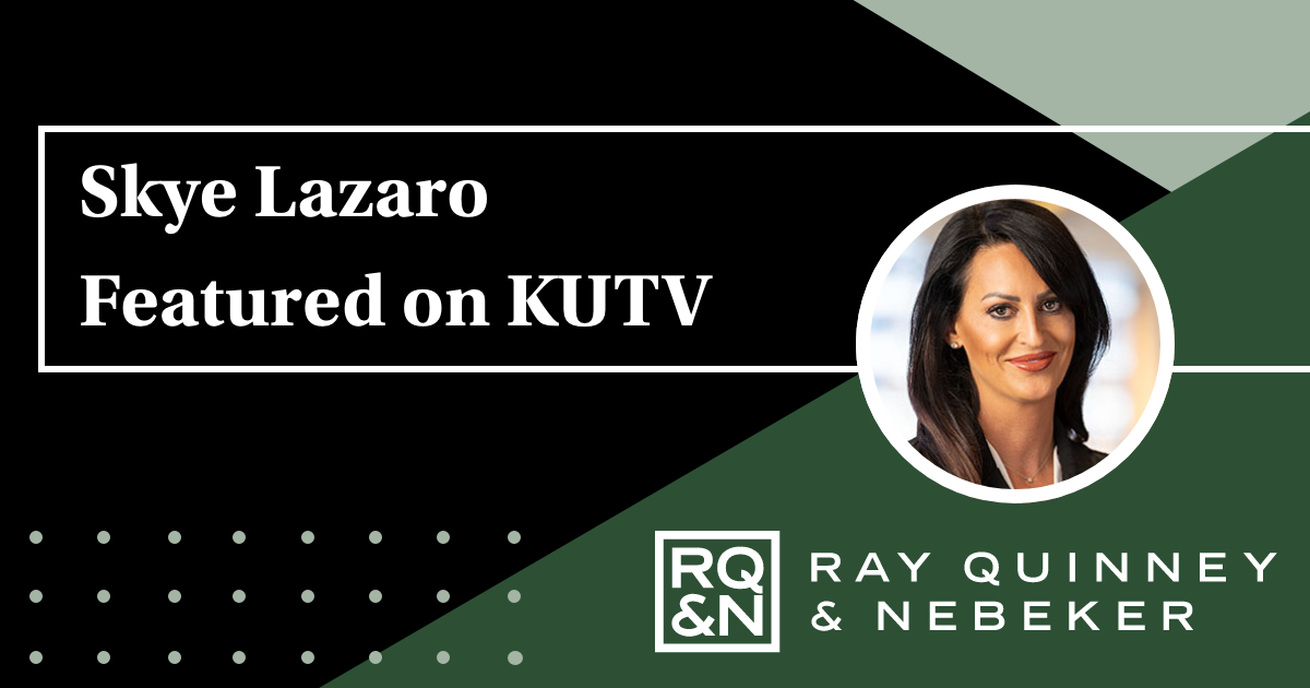 Skye Lazaro discusses Trump Indictment on KUTV - Ray Quinney & Nebeker
